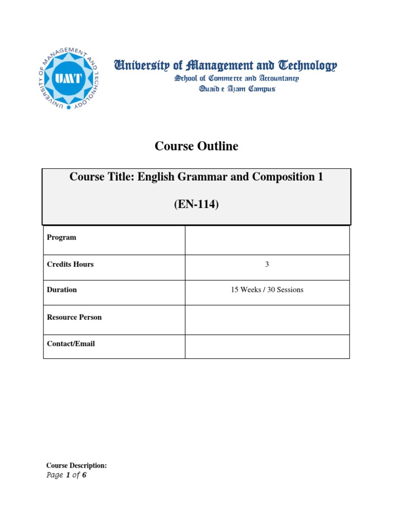 2.english Grammar and Composition 1 BS ACT | PDF | Reading ...