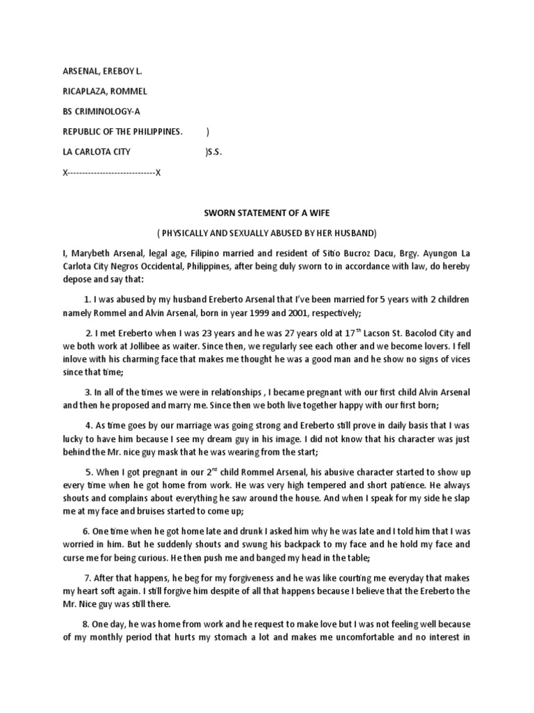 Sworn Statement PDF