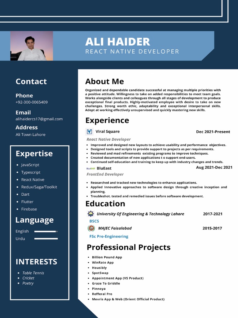 Ali Haider Resume | PDF