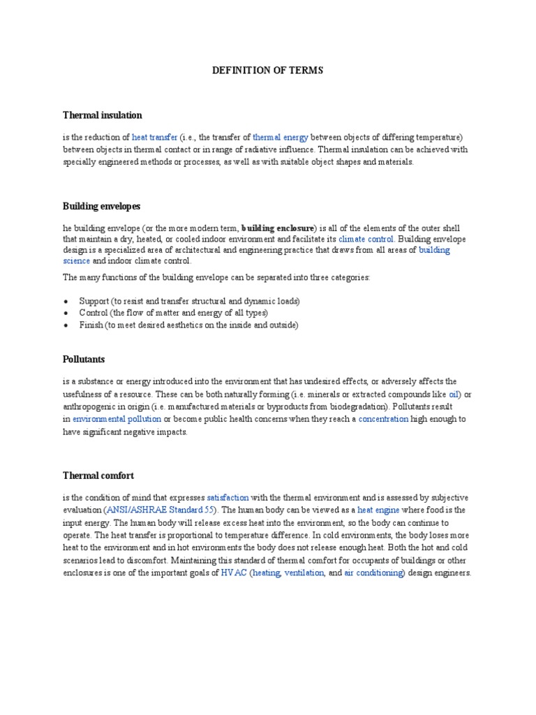 Definition of Terms | PDF | Polystyrene | Thermal Insulation