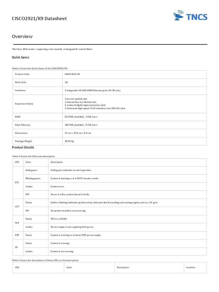 Cisco 2921 DS Tncs | PDF | Networking | Multiprotocol Label Switching