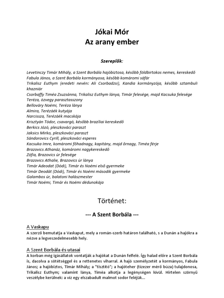 Jókai Mór - Az arany ember