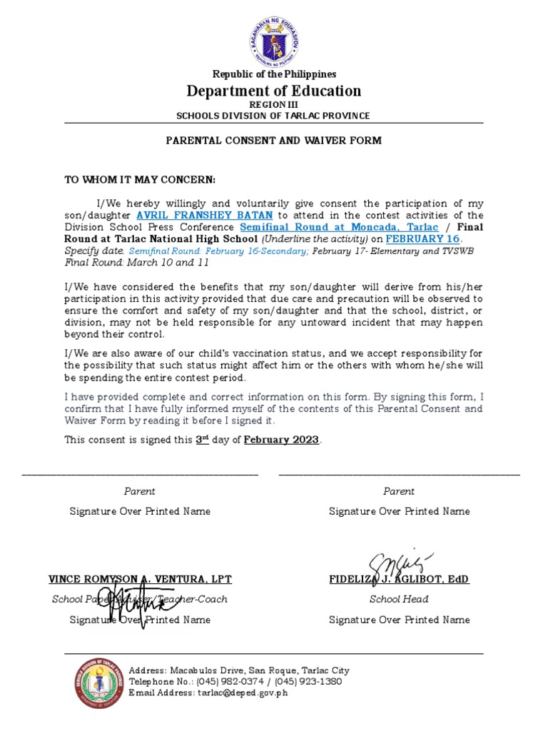 Bestcap Dspc 2023 Consent Waiver Sec Pdf