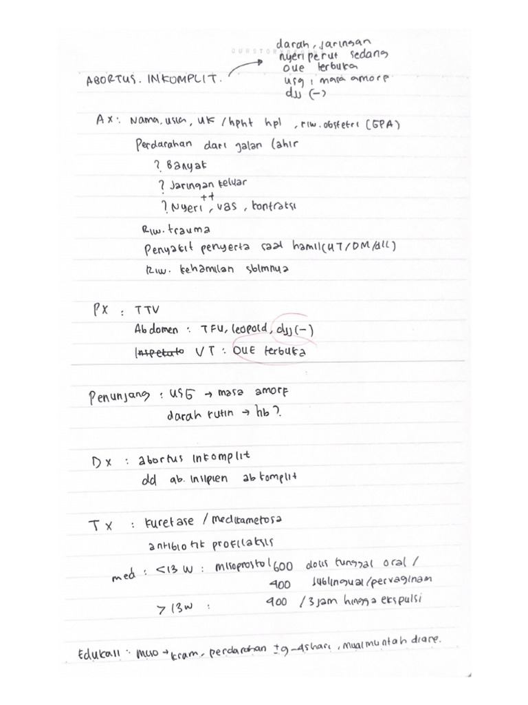 Abortus. Inkomplit | PDF