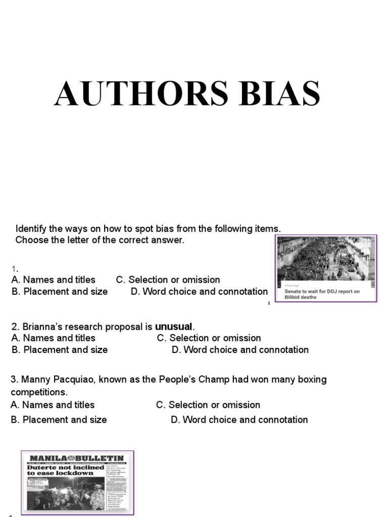 Authors Bias | PDF | Propaganda | Bias
