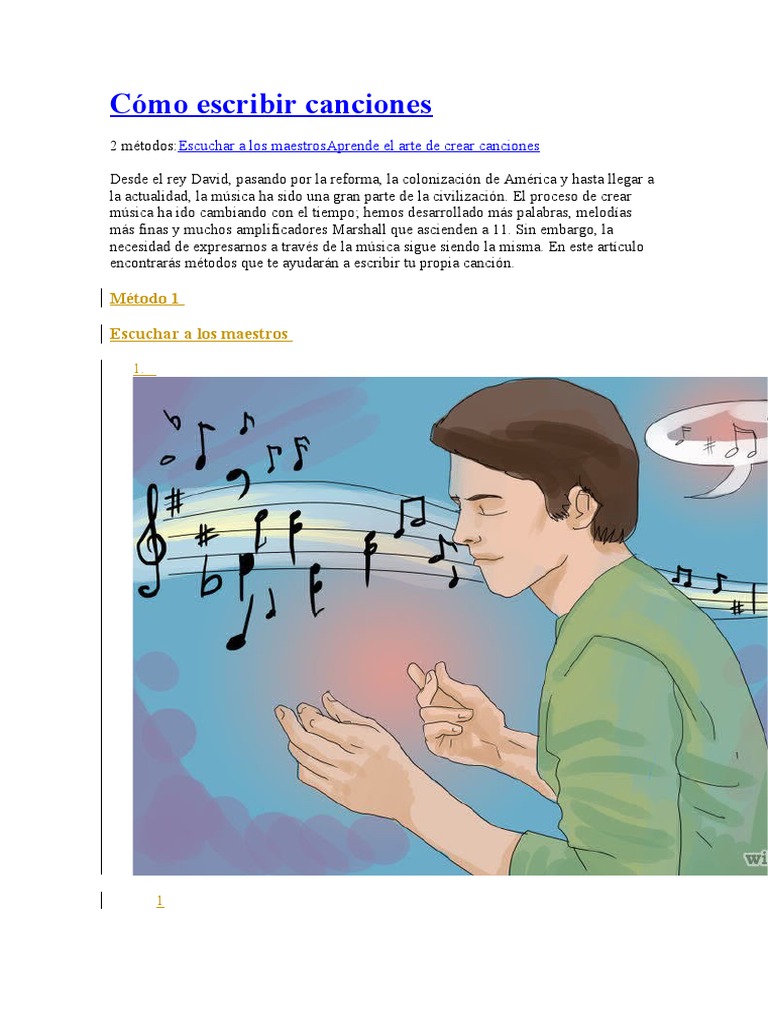 Cómo Escribir Canciones | PDF | Canciones | Acorde (Música)
