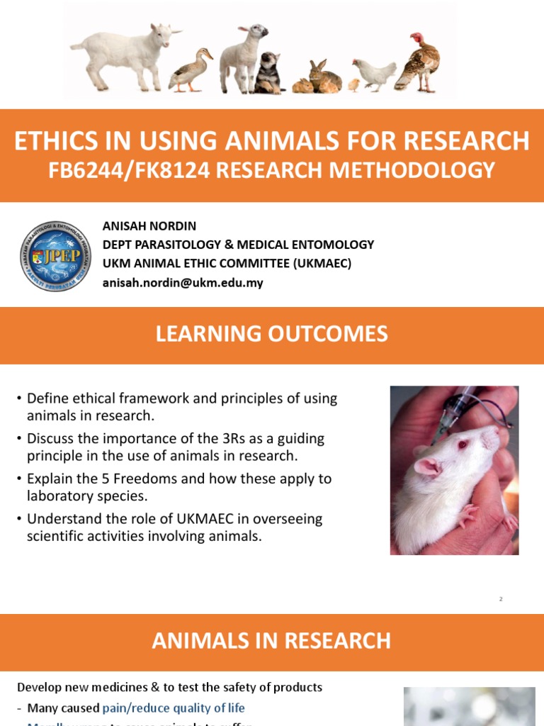 Ethics in Animal Research | PDF | Animal Welfare | Animal Testing