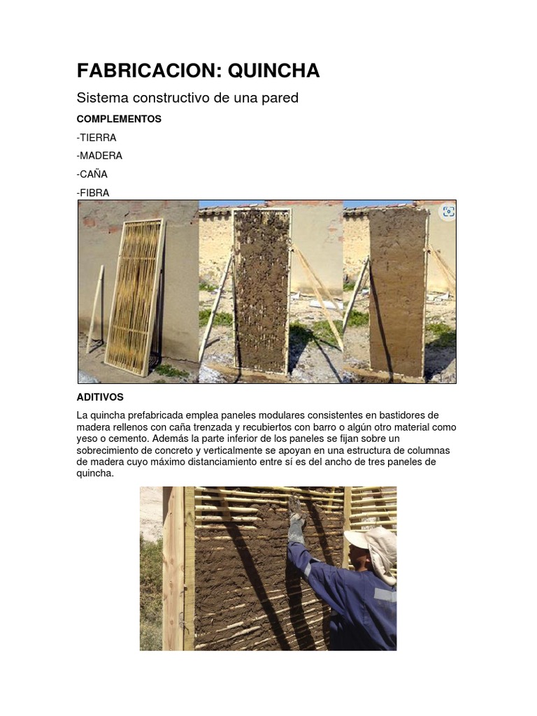 Quincha Fabricacion | PDF
