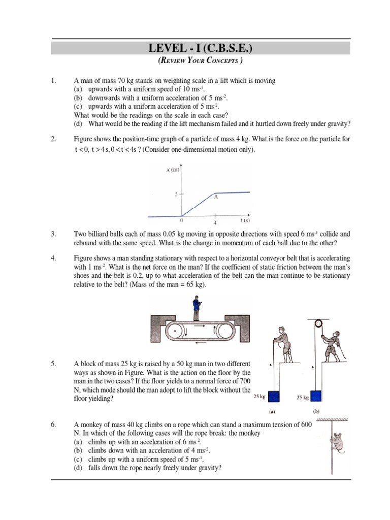 LOM-05 - (Cbse) Level | PDF | Acceleration | Force