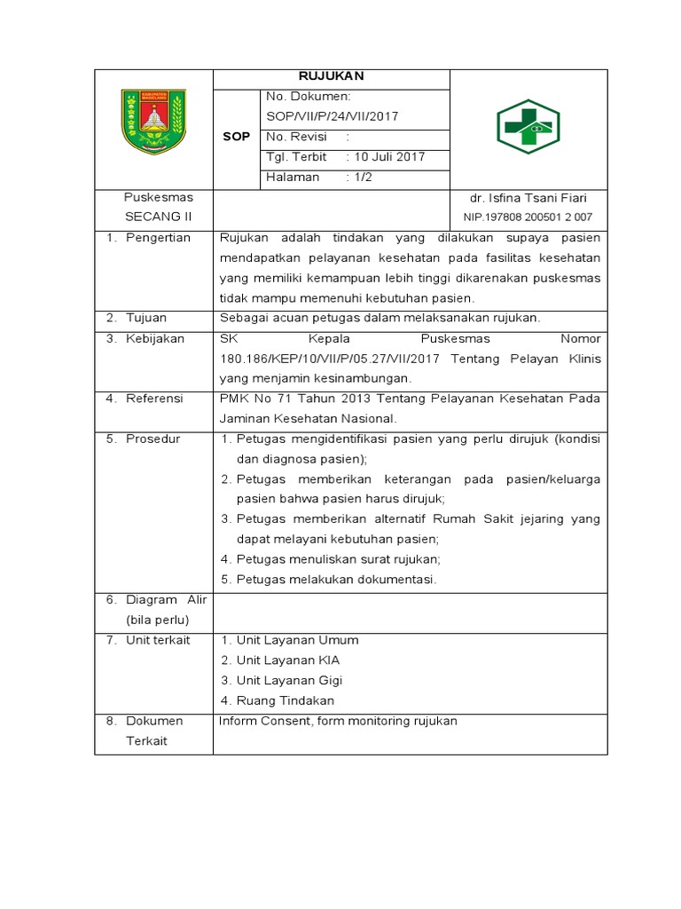 Sop Rujukan Edit | PDF | Bisnis | Sains & Matematika
