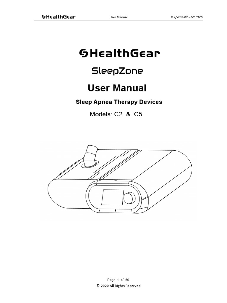 HealthGear-CPAP-and-Auto-User-Manual-v2.02CS (1) | PDF | Clinical Medicine