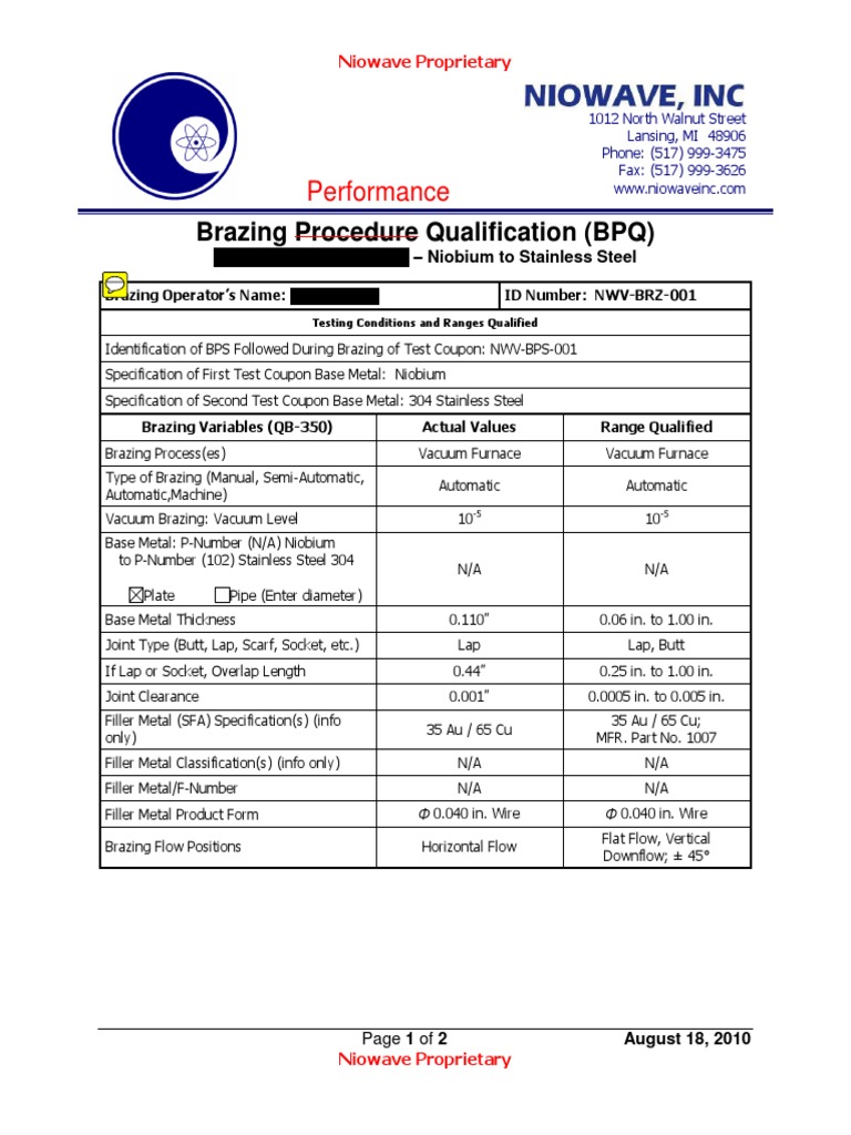 NWV BRZ 001 Modified | PDF | Metals | Physical Sciences