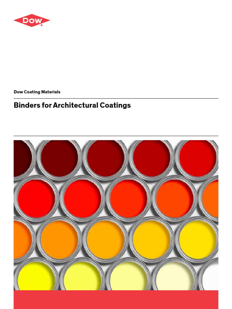 Dow Waterborne Resin Architectural Coatings | PDF | Paint | Acrylic Paint