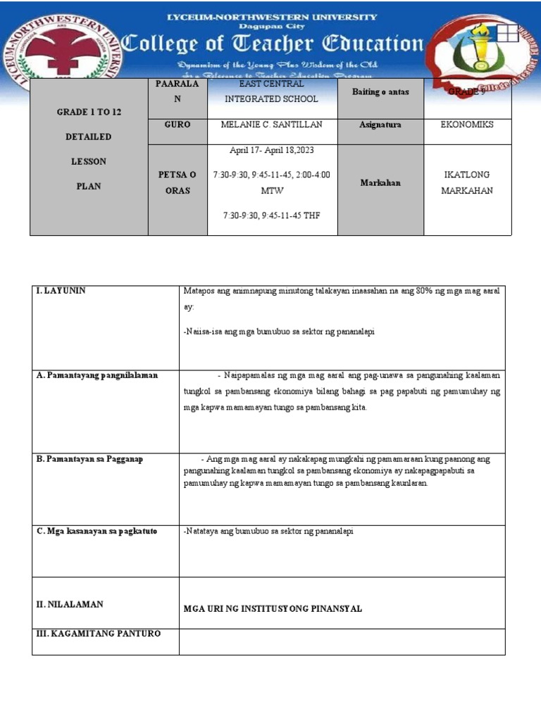 Institusyong Pananalapi | PDF
