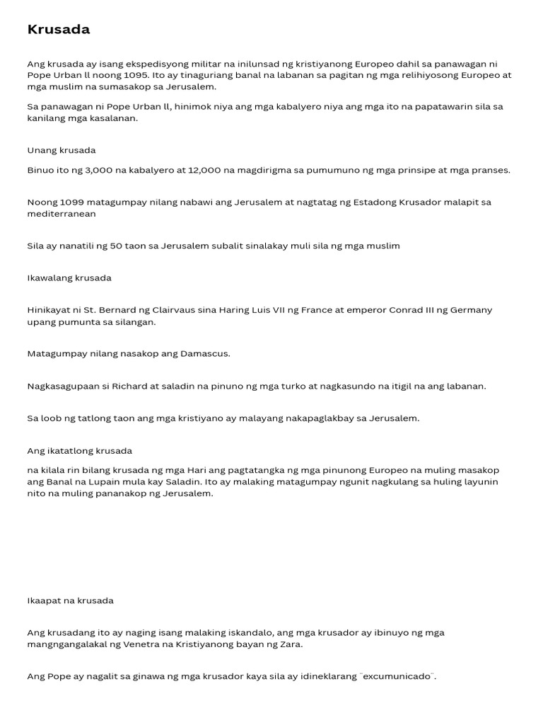 Krusada | PDF