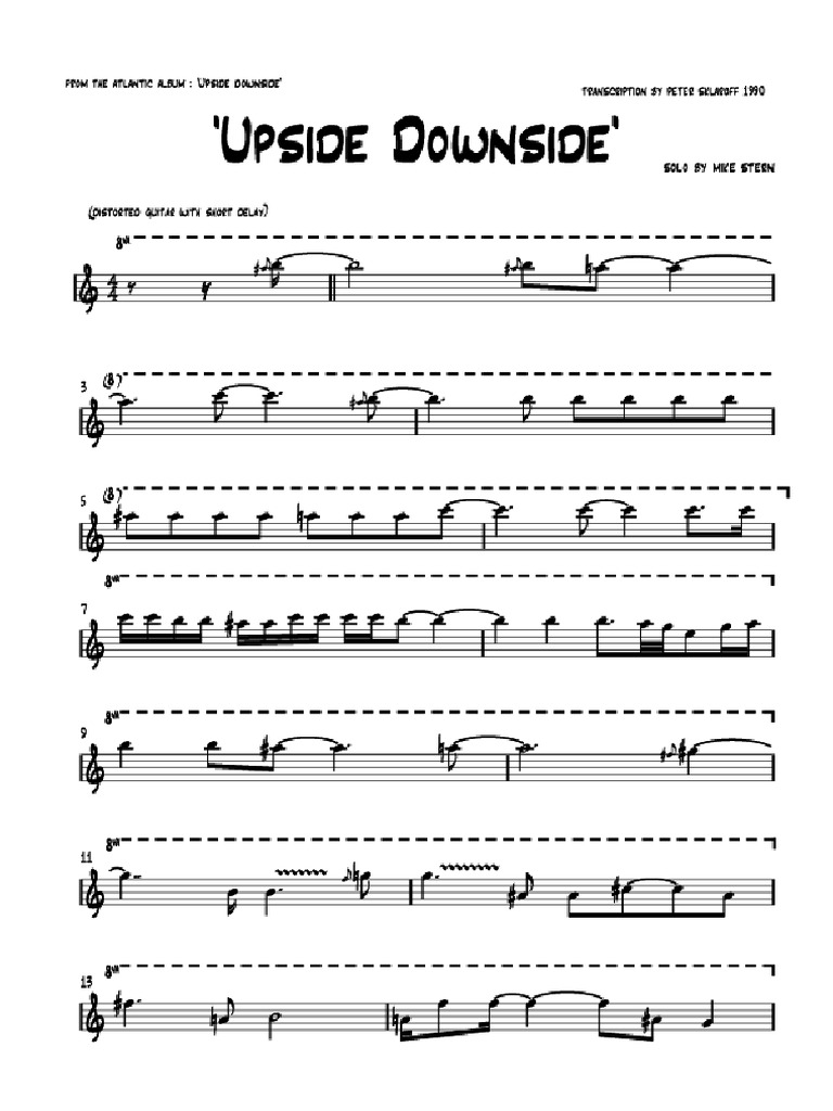 Mike Stern Upside-Downside Solo | PDF