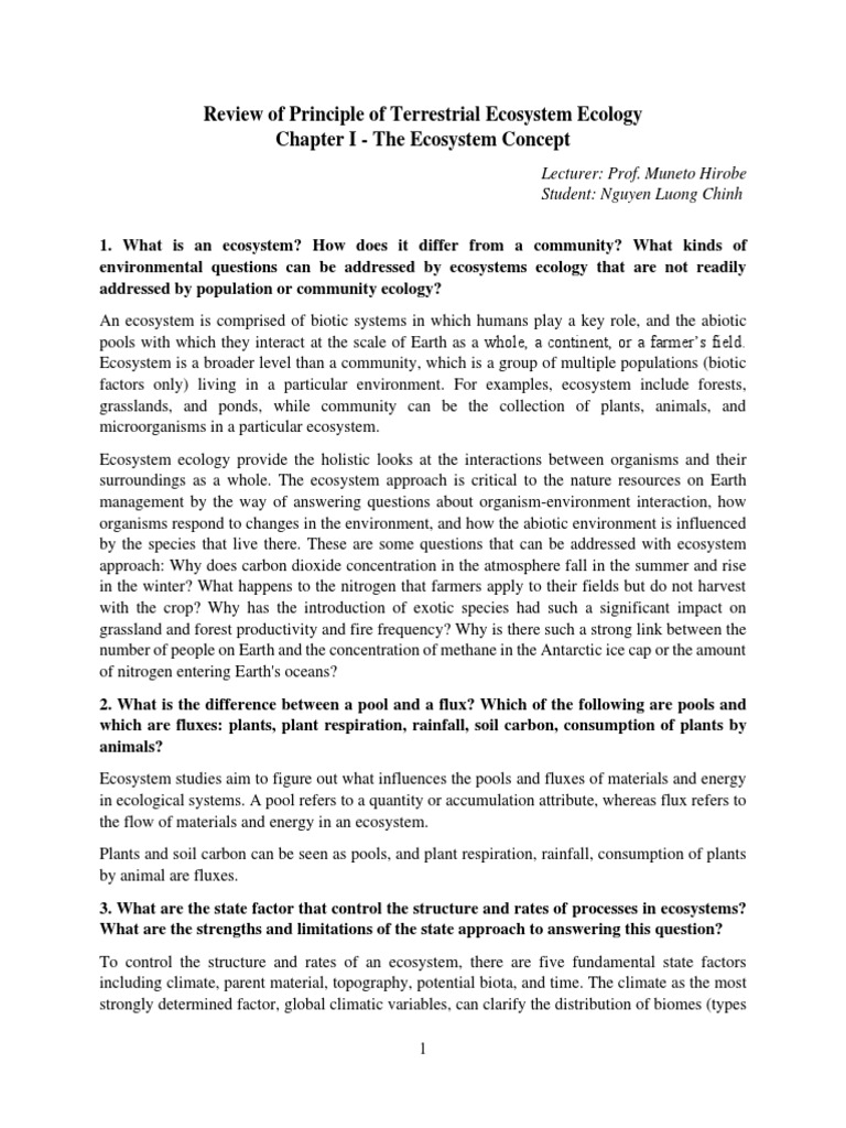 Environmental Ecology Assignment Pdf Ecosystem Ecology 