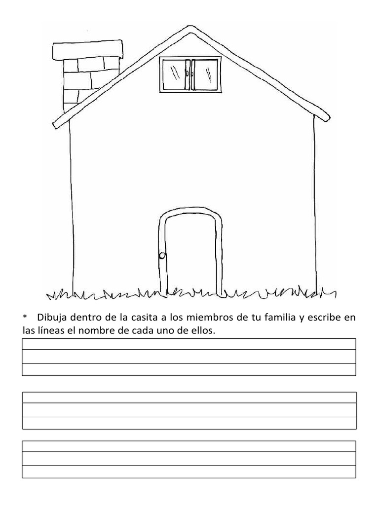 Actividades para dibujar y escribir la familia | PDF