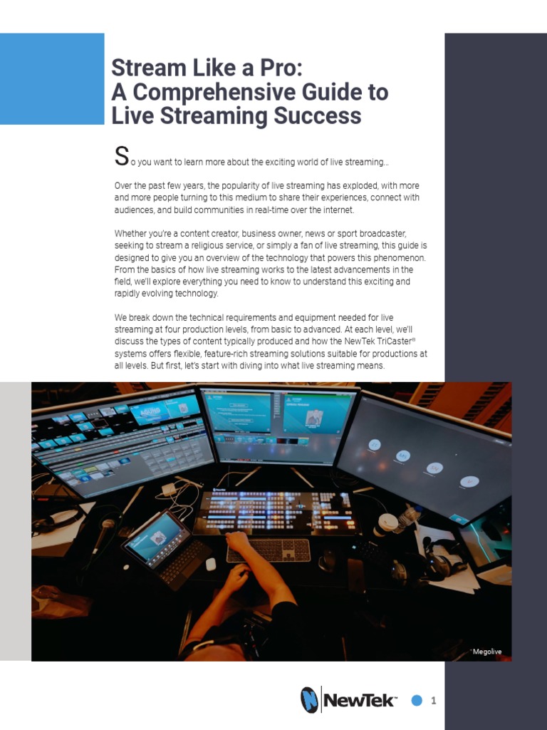 NewTek Ebook - Stream Like A Pro A - Comprehensive Guide To Live ...