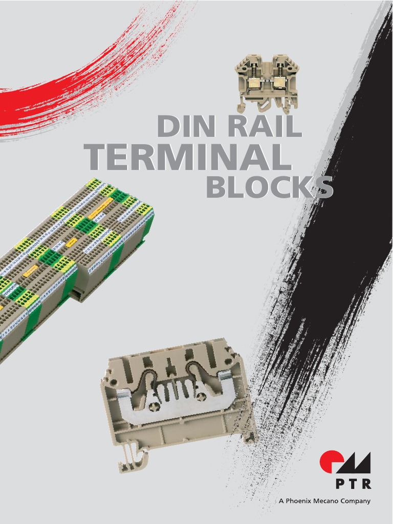 PTR-Catalogue DIN Rail Terminal Blocks | PDF | Wire | Electrical Conductor