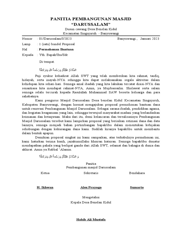 Proposal Masjid 1 | PDF