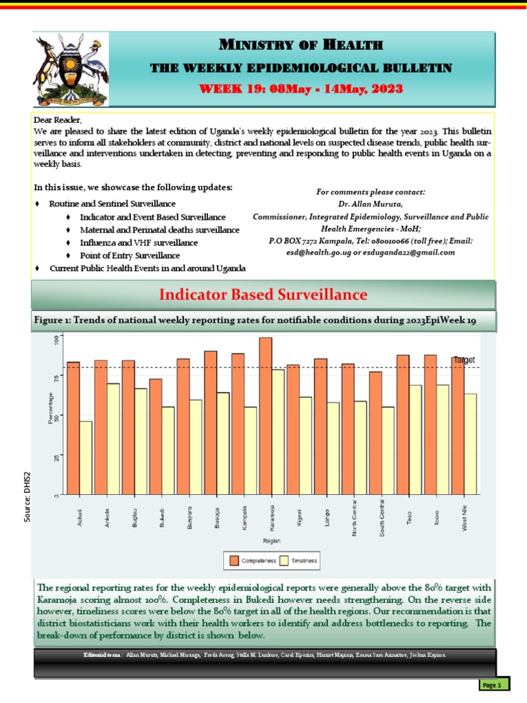Ug Epidemiological Bulletin 2023Wk19 | PDF | Pandemic | Influenza