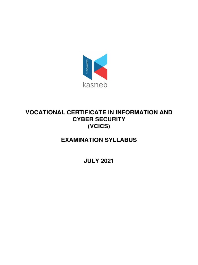 Vocational Certificate in Information and Cyber Security July 2021 | PDF | Accountant ...