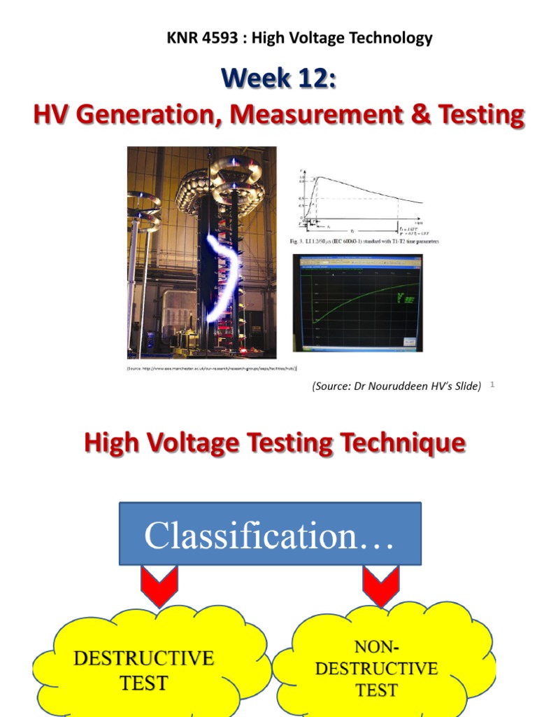 High Voltage Testing Techniques | PDF | Technology & Engineering