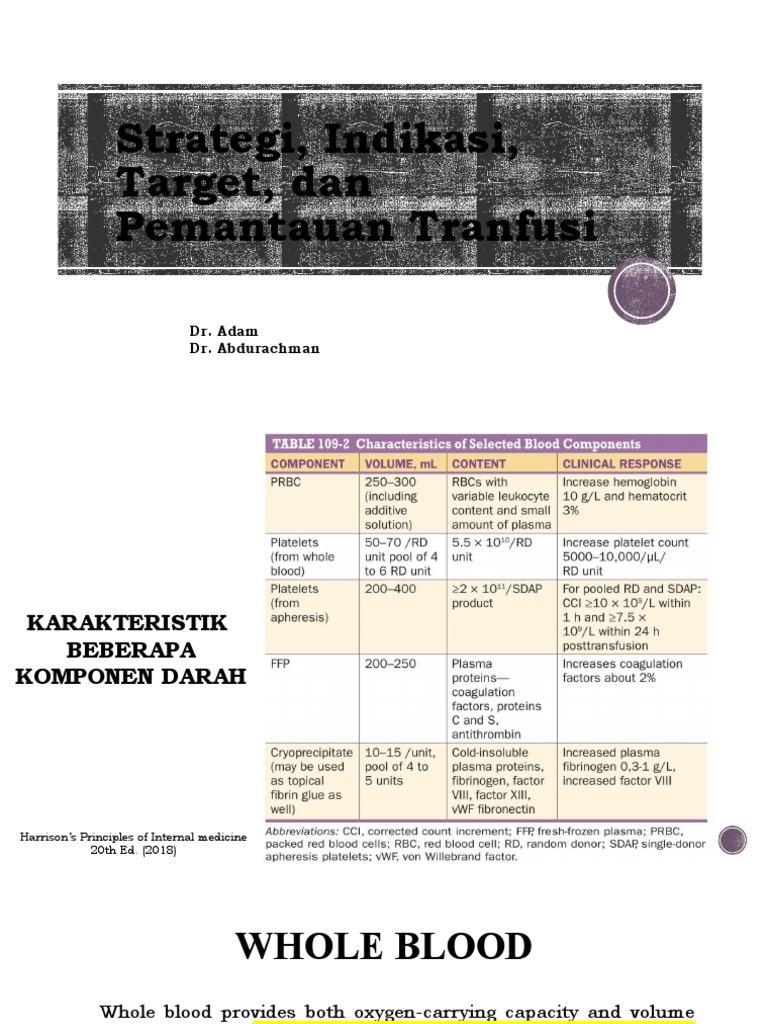 Transfusi 1 | PDF | Blood | Platelet