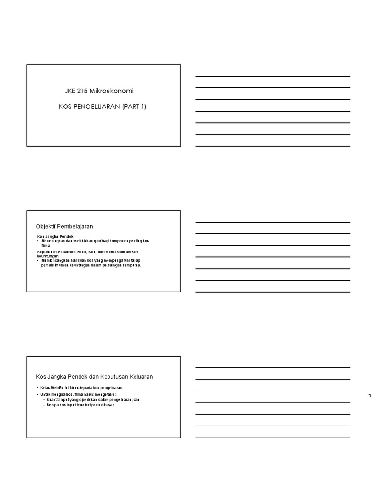 Topik 4 - Kos Pengeluaran | PDF