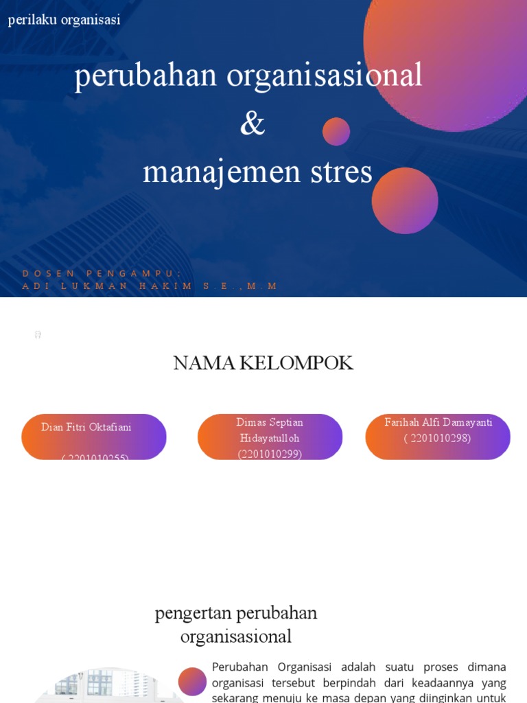 Perubahan Organisasional Dan Manajemen Stres 2 | PDF