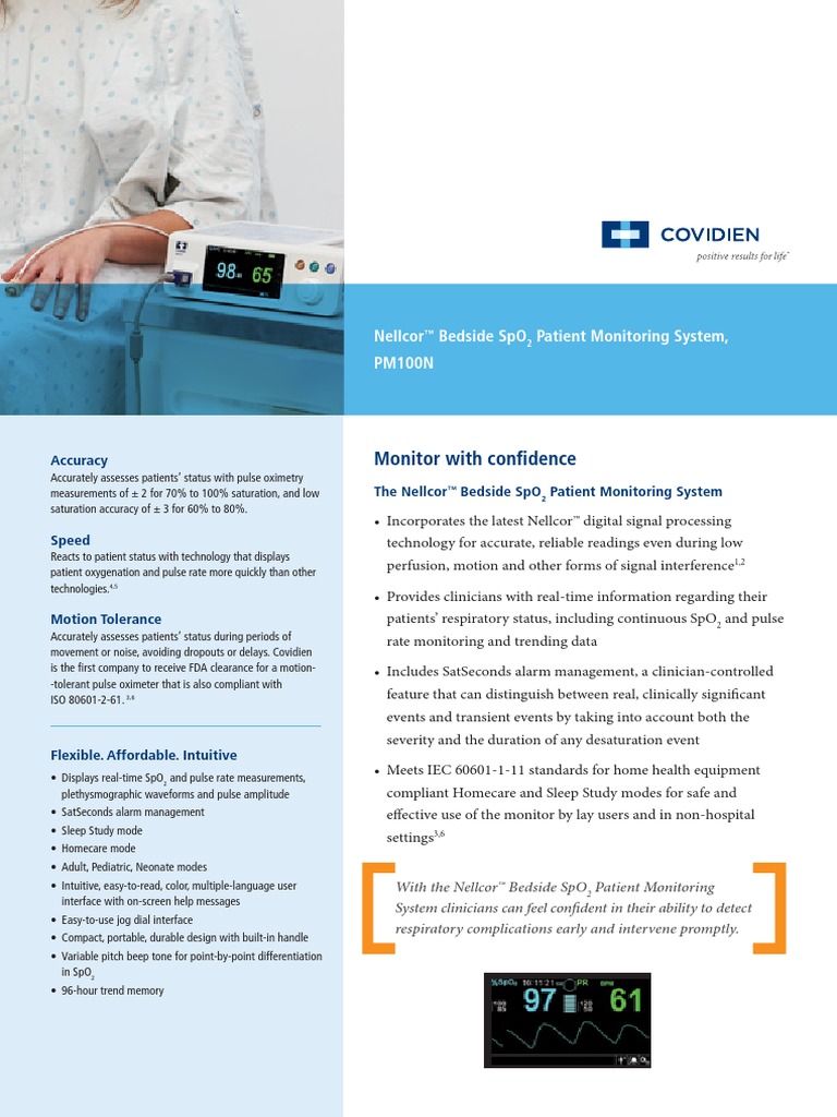 Nellcor - Pulse Oximeter - Pm100n Specs | PDF | Electrical Engineering