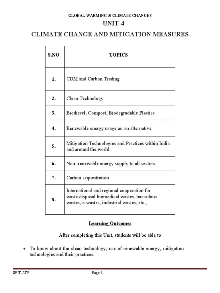 Climate Change Mitigation Strategies | PDF | Biofuel | Clean Technology