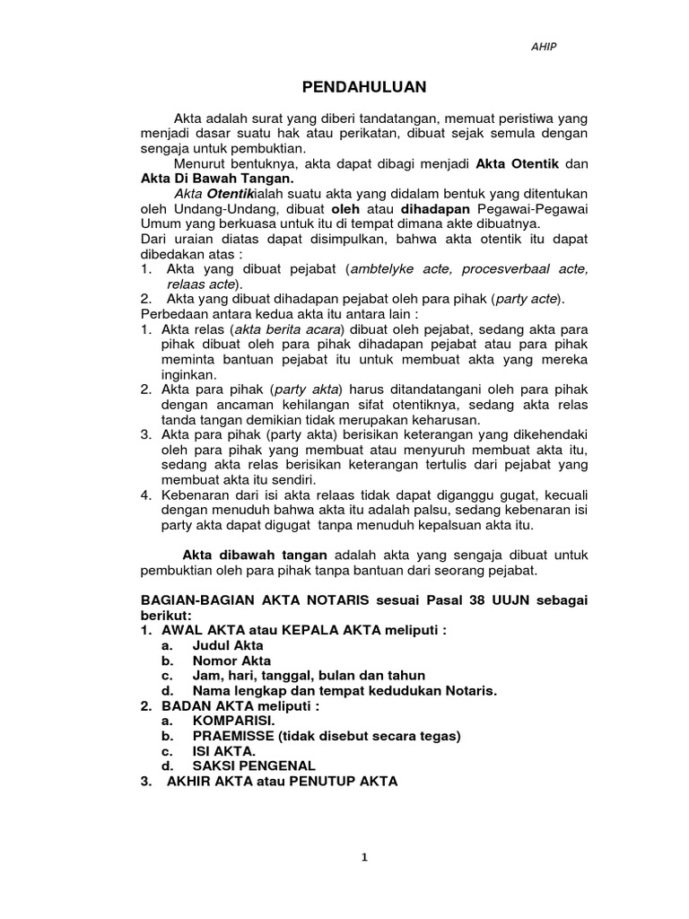 Materi TPA 2 Akta Lengkap | PDF