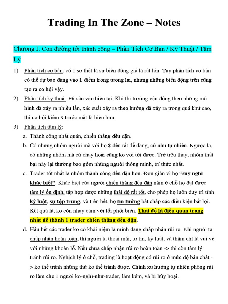 Trading in The Zone | PDF