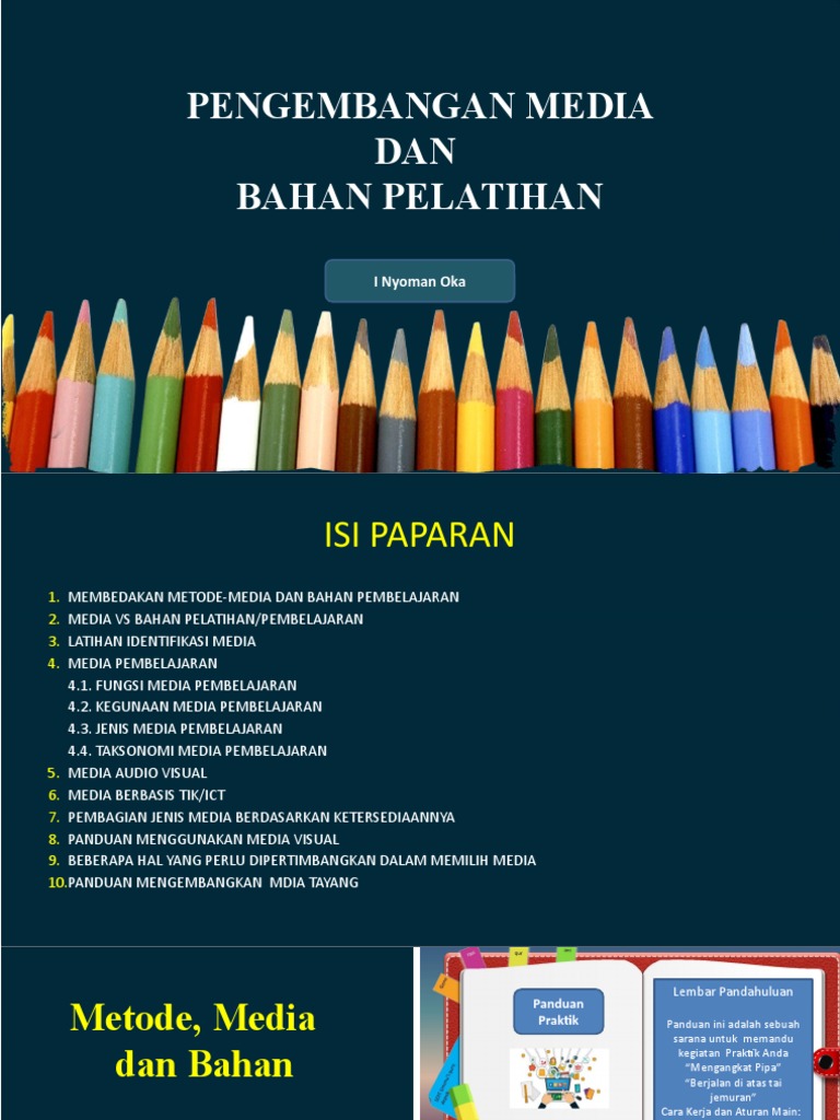 Pengembangan Media Dan Bahan Pelatihan - DARING | PDF