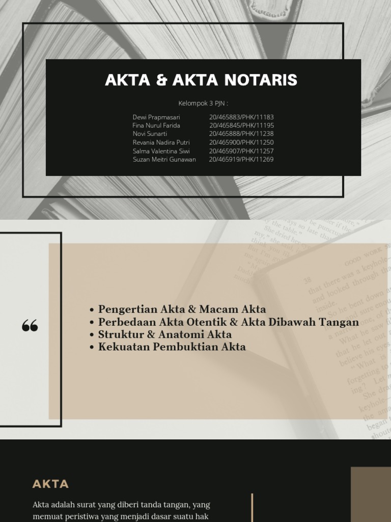 Akta - Akta Notaris | PDF