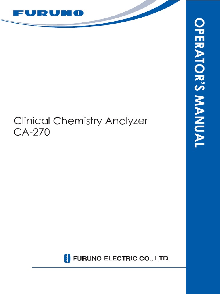 CA-270 OPERATOR's Manual | PDF