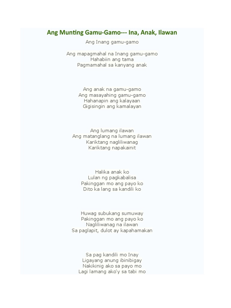 Ang Munting Gamu | PDF