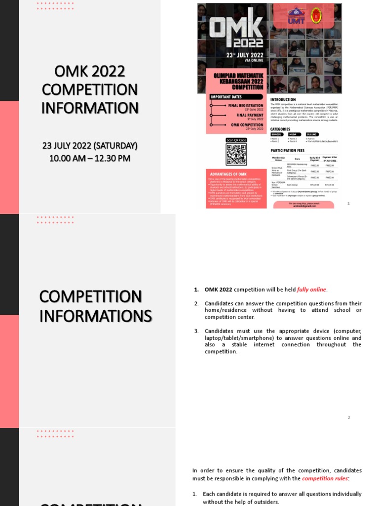 1b. Competition Information OMK 2022 | PDF | Books | Computing