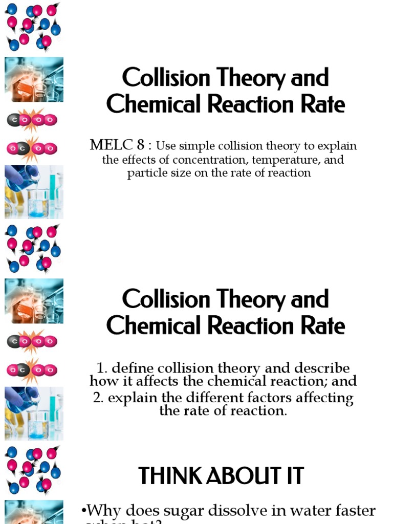 Lesson 6 Collision Theory and Chemical Reaction Rate | PDF | Reaction ...