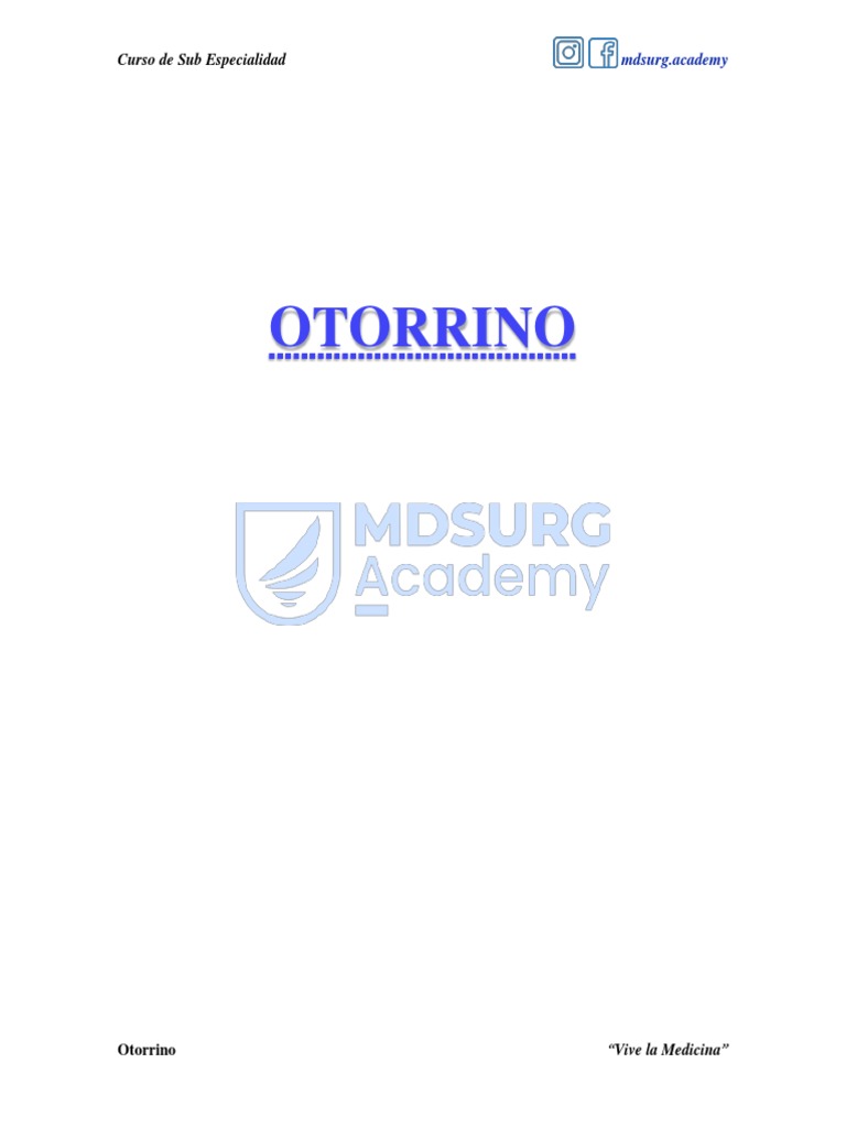 Banco Sub Otorrino | PDF | Otorrinolaringología | Enfermedades y trastornos