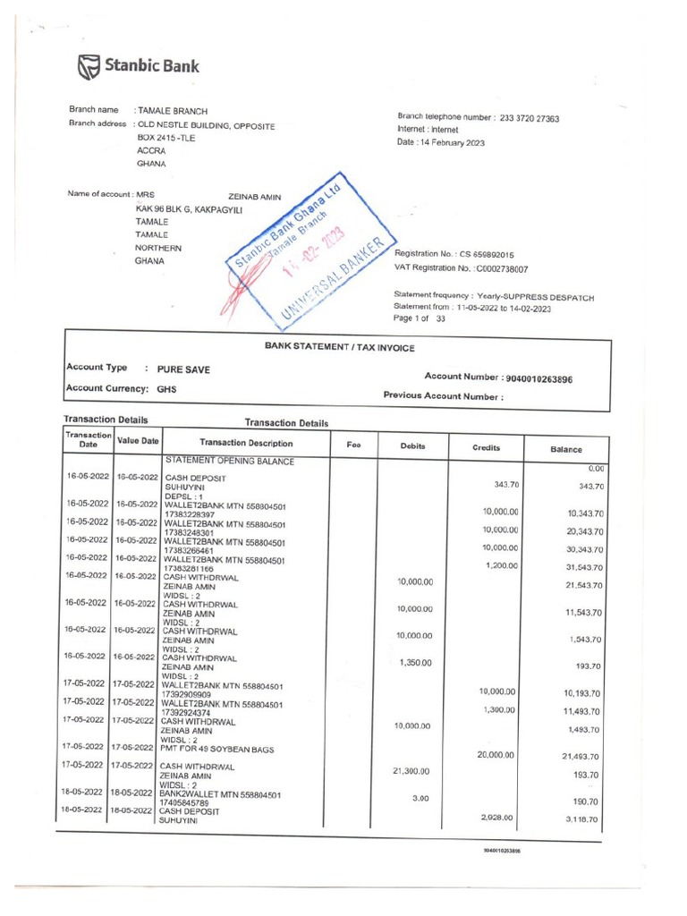Bank Statements Comp | PDF