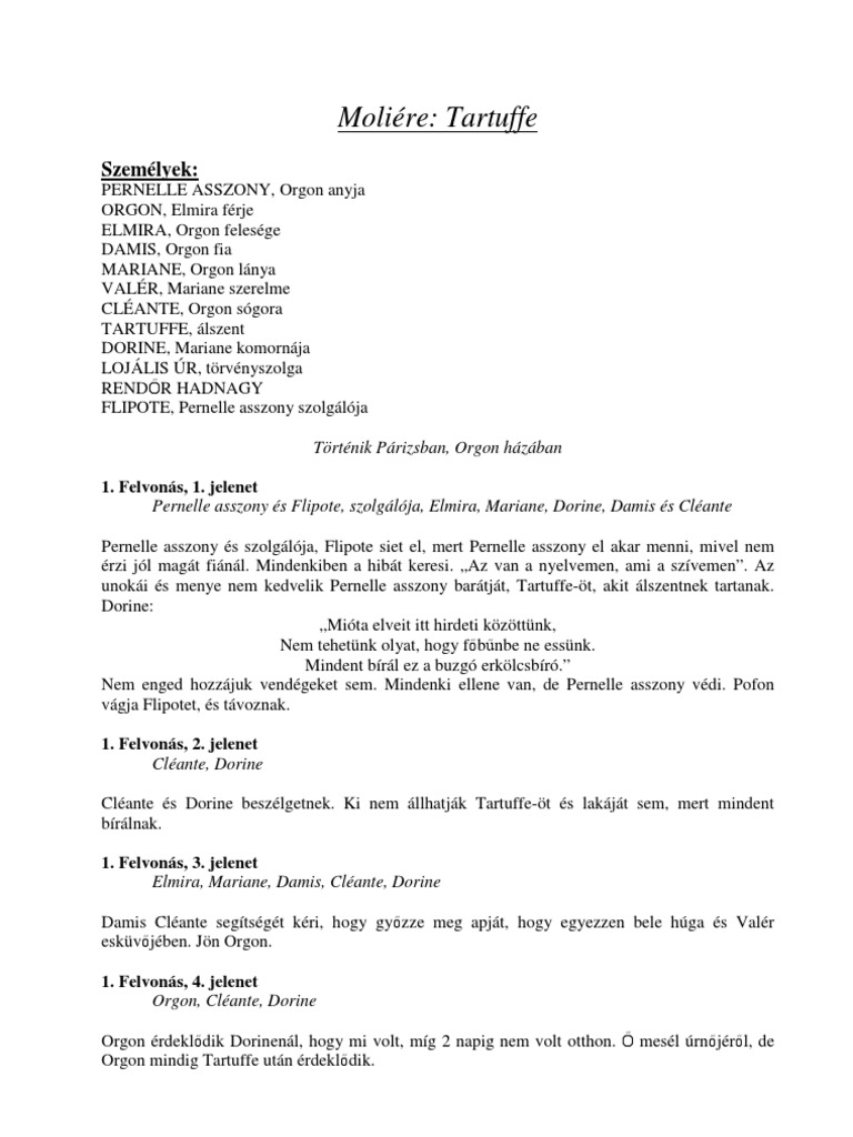 Moliére - Tartuffe | PDF