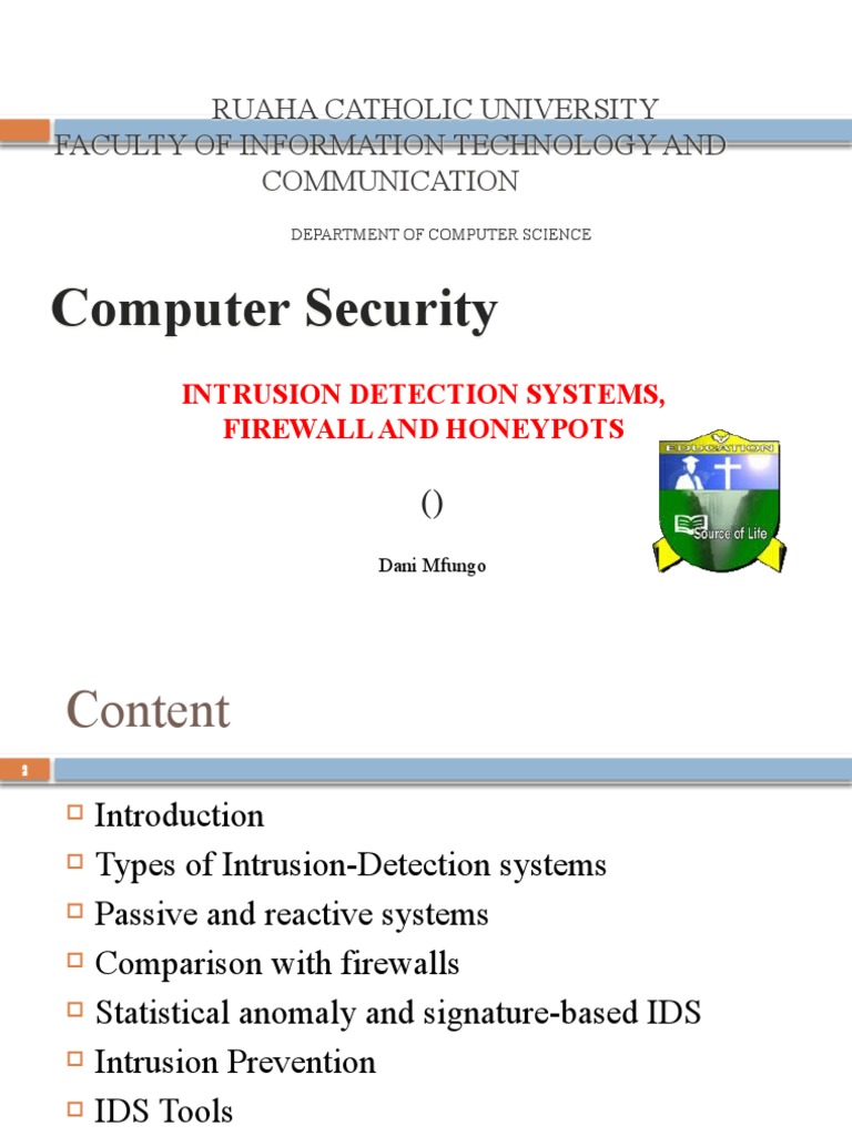 Intrusion Detection Systems, Firewall and Honeypots | PDF | Firewall ...
