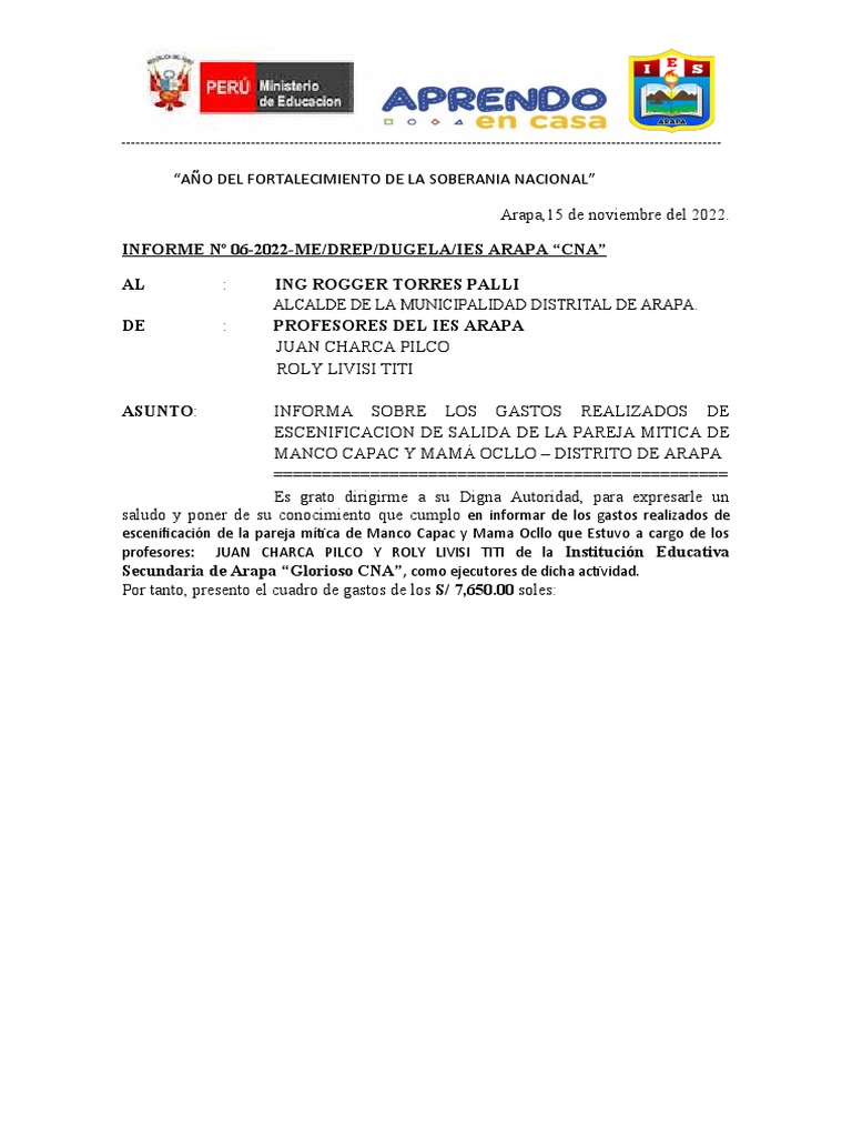 Informe de Fotocopiadora Malogrado 22 | PDF | Imperio Inca