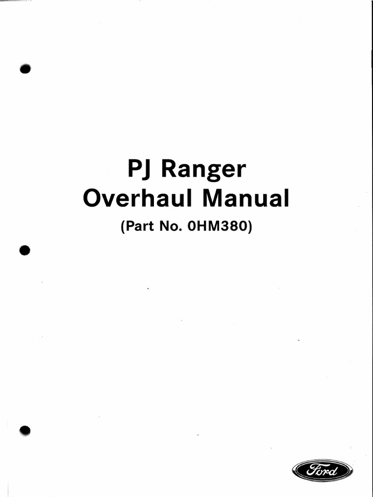 PJ Ranger Overhaul Manual | PDF