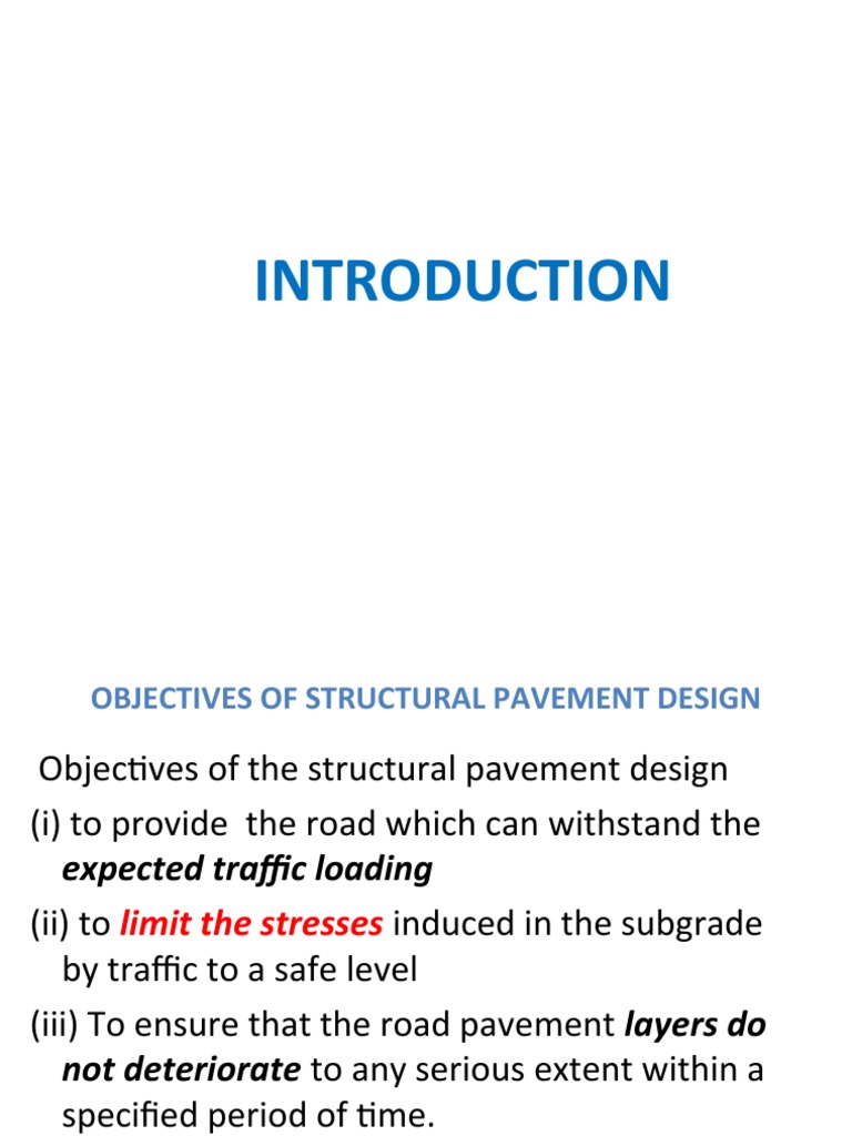 2.1 Introduction To Pavement Design | PDF | Road Surface | Road
