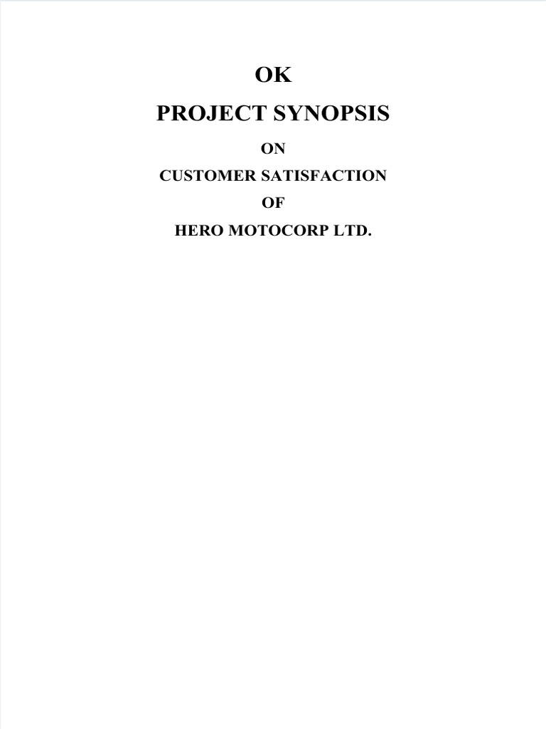 Customer Satisfaction at Hero MotoCorp | PDF