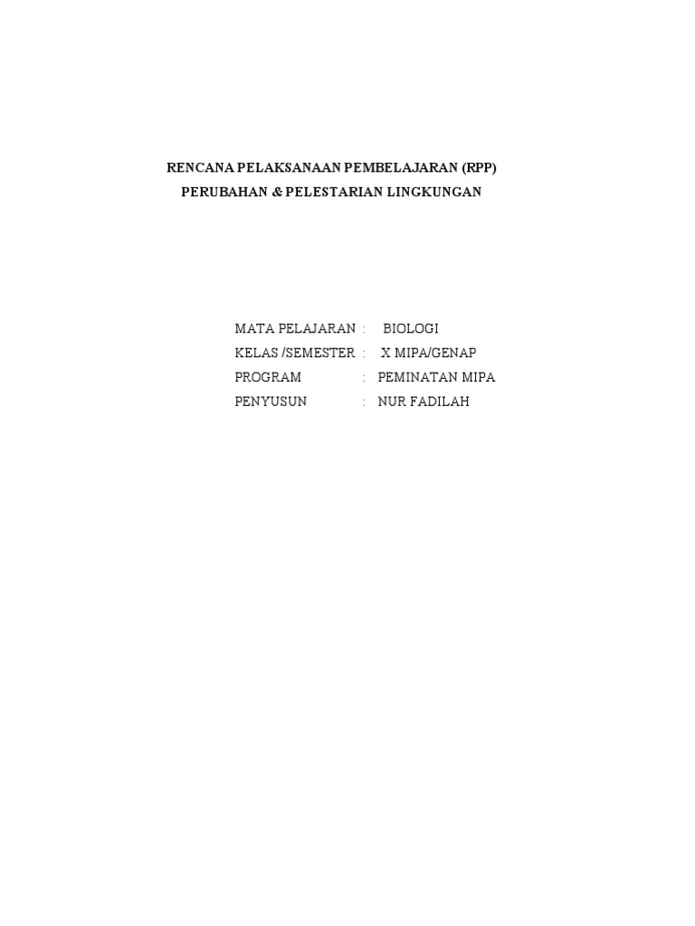 Contoh RPP SMA INsan Rabbani | PDF